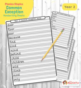 Year 2 Common Exception Words Handwriting Practice Sheets | National ...