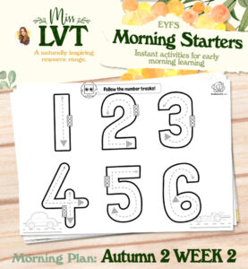 EYFS Morning Starter Jobs Autumn 2 Week 2 | Reception Maths Week Activities