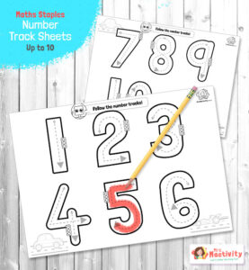 Number Tracks Number Formation Worksheet | EYFS & KS1