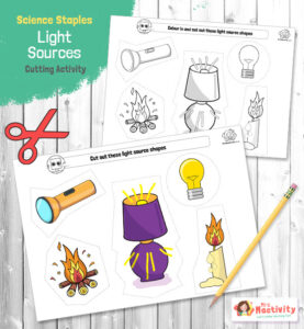 Light Sources Cutting Skills Activity | Light And Dark KS1