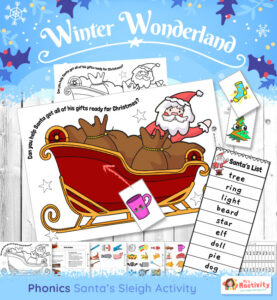 Santa's Sleigh Phonics Activity | Christmas Phonics Activities