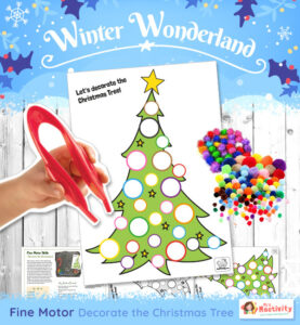 Fine Motor Decorate The Christmas Tree Activity | Christmas Fine Motor ...
