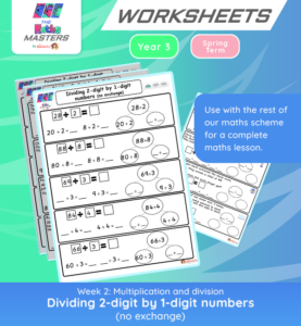 Year 3 | Dividing A 2-Digit By 1-Digit Number Worksheets | Year 3 ...