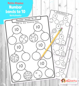 Part Whole Number Bonds To 10 Worksheets | White Rose Aligned