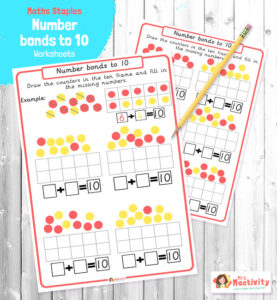 Number Bonds To 10 Ten Frame Worksheets | Early Maths PDF