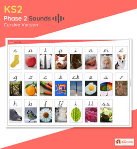 KS2 Phonics Phase 2 Sound Mat - Cursive | KS2 Phonics Resources