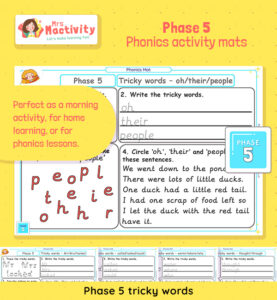 Tricky Words Resources – Phase 2 To 5 Phonics Worksheets & Games
