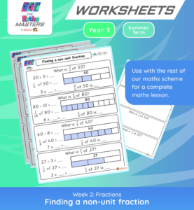 Year 3 | Finding A Non-unit Fraction Worksheets | Year 3 Fractions ...