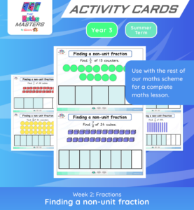 Year 3 | Finding A Non-unit Fraction Activity Cards | Year 3 Fractions Powerpoint