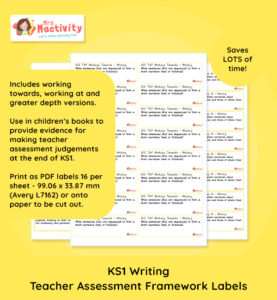 KS1 Writing Teacher Assessment Framework Labels | KS1 TAF Resources