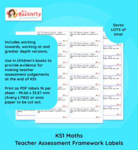 KS1 Maths Teacher Assessment Framework Labels | KS1 TAF Resources