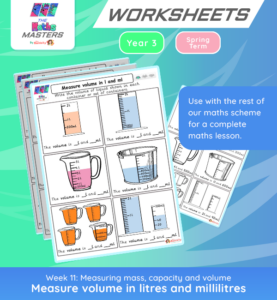 Year 3 | Measure Volume In Millilitres And Litres Worksheets | Year 3 ...