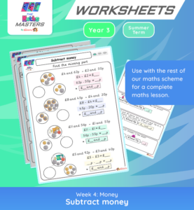 Year 3 | Subtract Money Worksheets | Year 3 Money Lesson Powerpoint