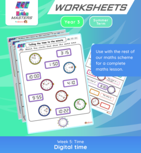 Year 3 | Digital Time Worksheets | Year 3 Time Worksheets