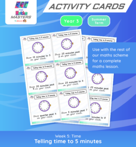 Year 3 | Tell Time To The Five Minutes Activity Cards | Year 3 Time ...
