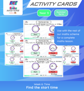 Year 3 | Start And Finish Activity Cards | Year 3 Time Worksheets
