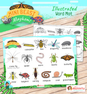 Minibeast Word Mat | EYFS KS1 Minibeast Resources