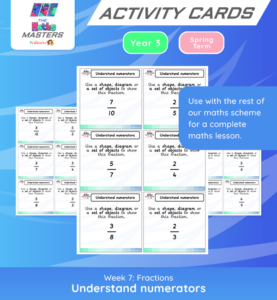 Year 3 | Understanding Numerators Activity Cards | Year 3 Fractions ...