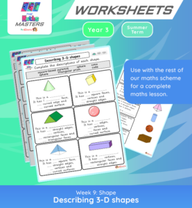 Year 3 | Describing 3D Shapes Worksheets | Year 3 Shape Lesson Resources