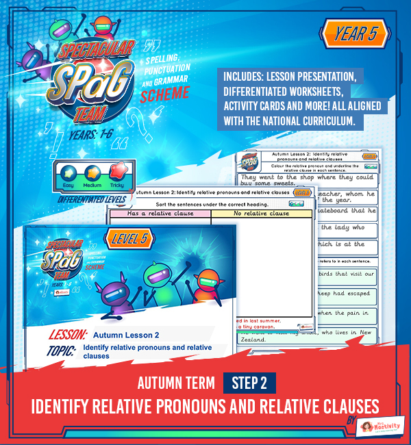 Year 5 SPaG Autumn Term Scheme | Mrs Mactivity