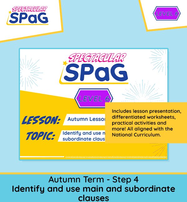 Year 6 Subordinate Clause Worksheets And Lesson Pack | SPaG Scheme