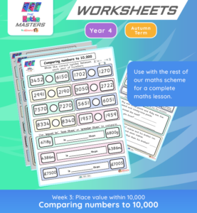 Year 4 | Comparing Numbers To 10,000 Worksheets | Mrs Mactivity