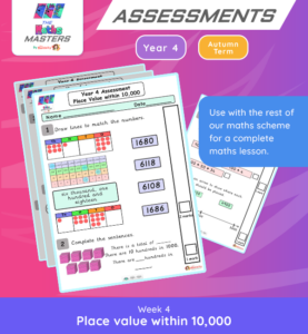 Year 4 Place Value Within 10,000 Assessment | Autumn Block 1