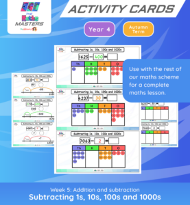Year 4 | Subtracting Ones, Tens, Hundreds And Thousands Activity Cards
