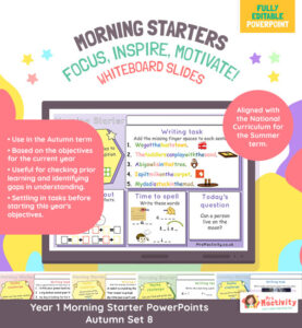 Year 1 Morning Starter PowerPoints Autumn Set 8 | Mrs Mactivity