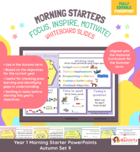 Year 1 Morning Starter PowerPoints Autumn Term Set 9 – KS1 Early ...