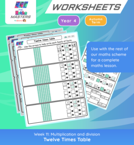 Year 4 | 12 Times Table Worksheets | Mrs Mactivity