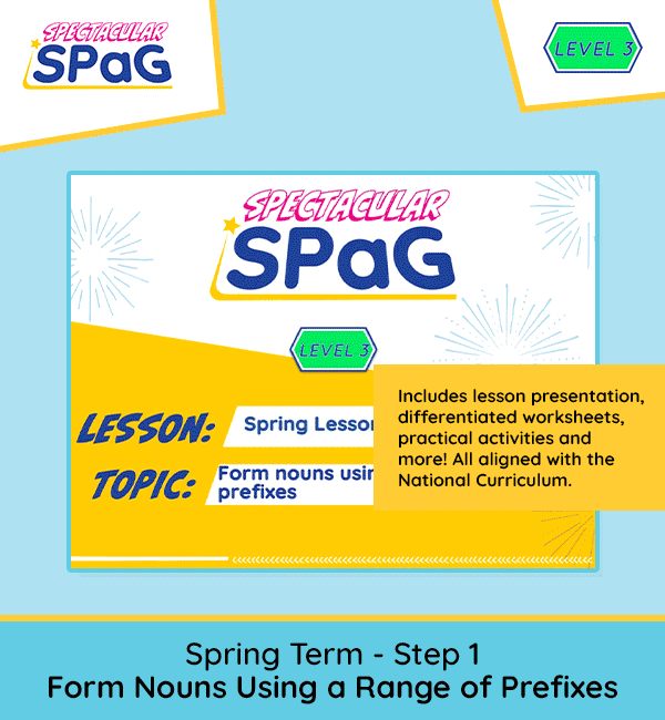 Year 3 Prefixes SPaG Lesson – Forming Nouns With Prefixes