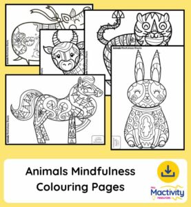 Animals Mindfulness Colouring Pages | Mrs Mactivity
