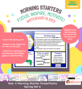 Year 4 Morning Starter PowerPoints Spring Set 6 | Early Morning Tasks ...