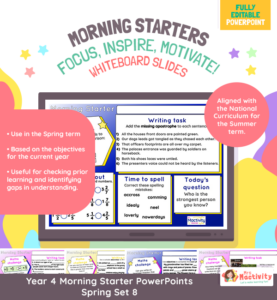 Year 4 Morning Starter PowerPoints Spring Set 8 | Early Morning Work ...