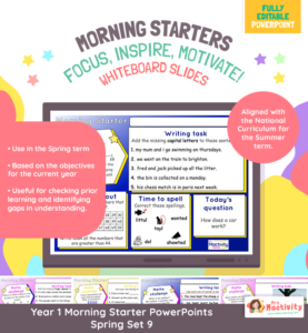 Year 1 Morning Starter PowerPoints Spring Term Set 9 | KS1 Morning Work