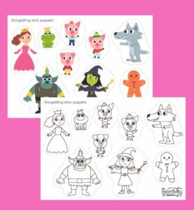 Storytelling Stick Puppets For Story Retelling And Book Week Activities