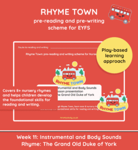 Rhyme Town Pre-reading And Pre-writing Scheme | Mrs Mactivity