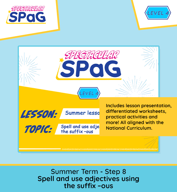 Year 4 ous Suffix Adjectives Worksheet And Grammar Lesson Pack Year 4 ous Suffix Adjectives Worksheet And Grammar Lesson Pack