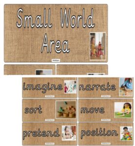 EYFS Small World Area Display Labels | Language-Rich Vocabulary Prompts
