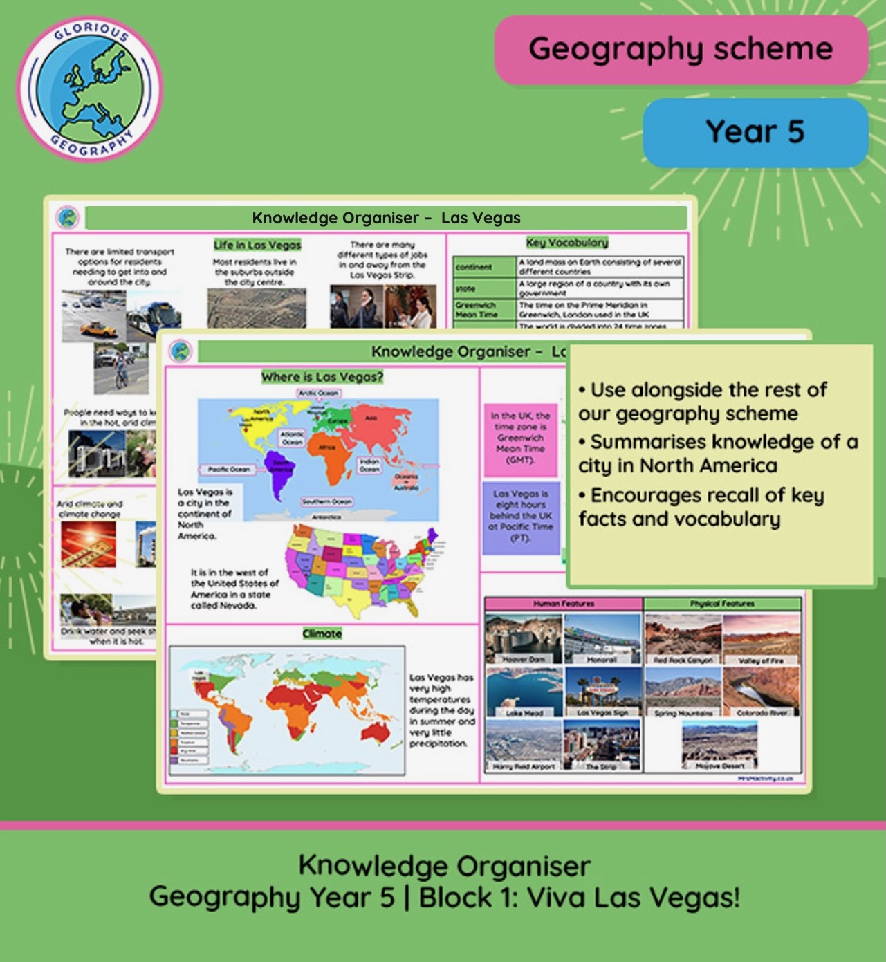 Year 5 Las Vegas Knowledge Organiser – Geography Vocabulary And Facts ...
