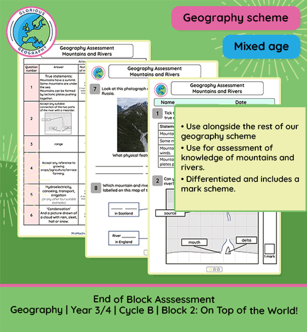 End Of Block Assessment | Geography Scheme | Year 3/4 | Cycle B | Block ...