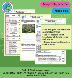 End Of Block Assessment | Geography Scheme | Year 3/4 | Cycle A | Block ...