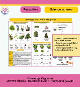 Reception Plants And Growth Knowledge Organiser – EYFS Science