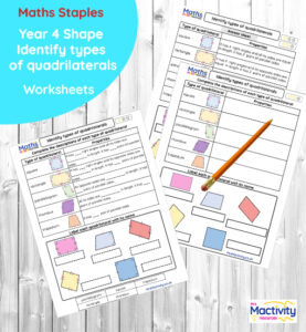 Year 4 Quadrilaterals Worksheet – Identify Types Of 2D Shapes