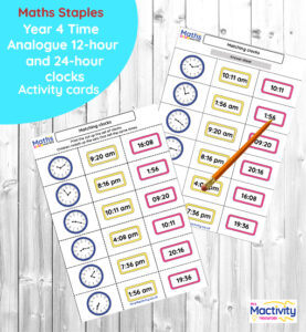 Year 4 Time Worksheets - Convert Analogue And Digital Time (12-Hour Clock)