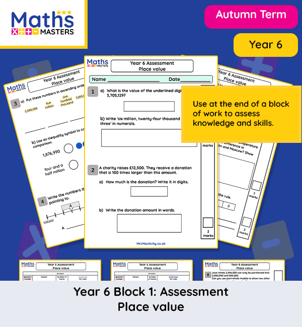 Year 6 Place Value Assessment – White Rose-Aligned