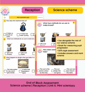 Reception Science End Of Block Assessment – Mini Scientists Unit