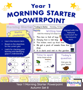 Year 1 Morning Starter PowerPoints | Early Morning Work Slides For KS1