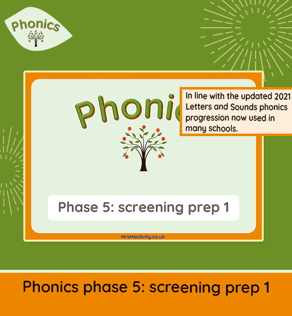 Phase 5 Phonics Screening Practice PowerPoint – Tricky Words & Digraphs